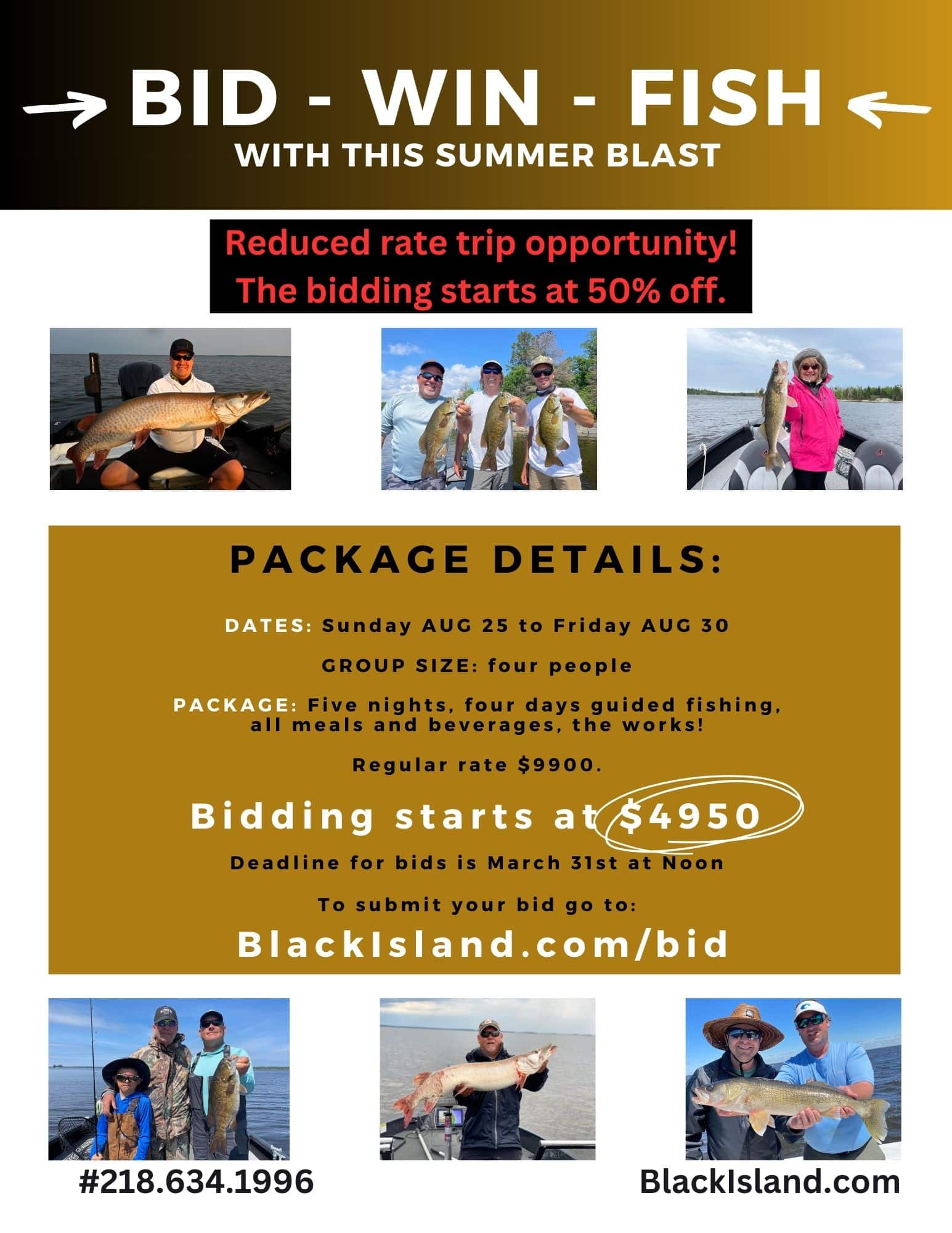 Bid-Win-Fish – Black Island Resort